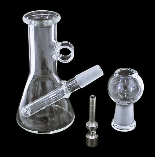 3″ Beaker Pendant 10mm Oil Rig With Flux Nail – 4 Aces Wholesale