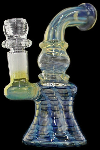 6″ Raked Fuming Curve Water Pipe – 4 Aces Wholesale