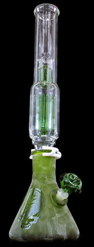 20″ Etched Frosted Beaker Tree Perk 2pc Water Pipe