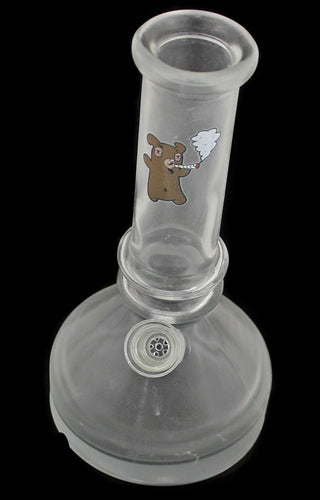 8″ Frosted Soft Glass Decal Water Pipe – 4 Aces Wholesale
