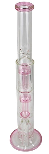 17″ Honeycomb Tree Triple Perk Color Water Pipe – 4 Aces Wholesale