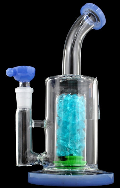 9″ Inside Gems Stash Chamber Water Pipe – 4 Aces Wholesale