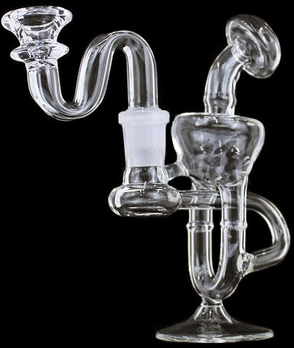 5″ Karash Double Loop Recycler Water Pipe With Sherlock Bowl – 4 Aces ...