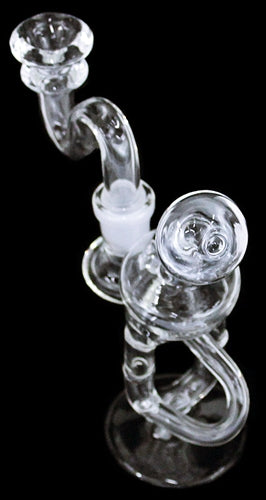 5″ Karash Double Loop Recycler Water Pipe With Sherlock Bowl – 4 Aces ...
