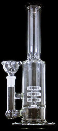 13″ Triple Barrel Perk Stemless Water Pipe