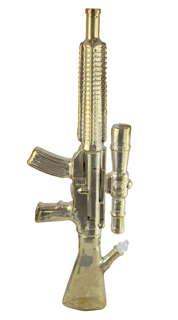 24″ Glass Assault Rifle Water Pipe – 4 Aces Wholesale