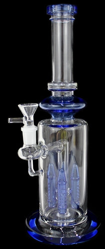 12″ Color Rim Rocket Perk Water Pipe – 4 Aces Wholesale