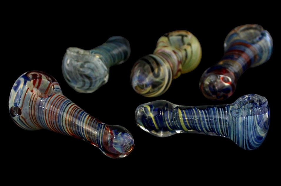 10ct 3″ Tight Swirl Fuming Hand Pipe Assortment – 4 Aces Wholesale
