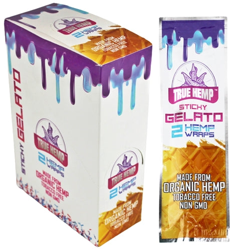 True Hemp Organic Hemp Wraps – Sticky Gelato – 4 Aces Wholesale