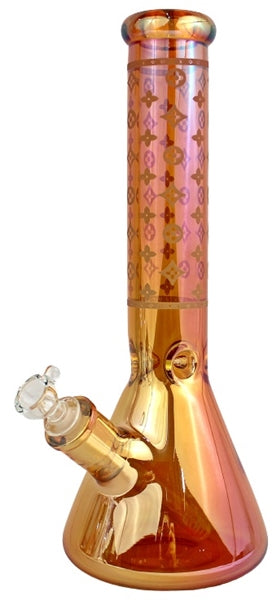 13″ Shiny Designer Beaker Water Pipe – 4 Aces Wholesale