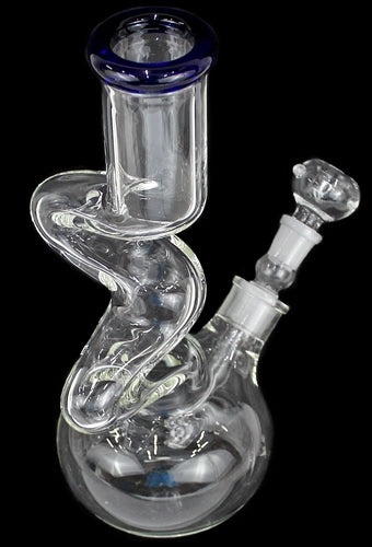 12″ Color Rim Double Zong Bubble Water Pipe – 4 Aces Wholesale