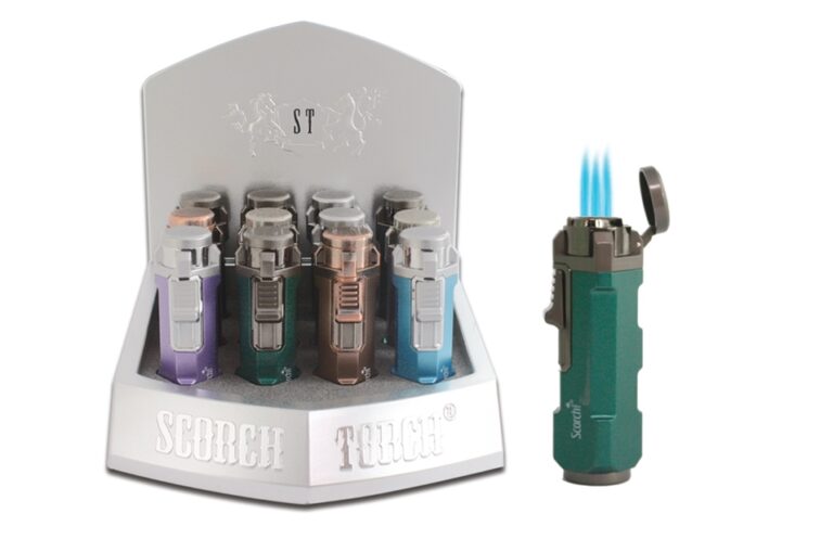 Scorch Torch Triple Flame Auto Open Cigar Punch Lighter 12pk 61728-3T ...