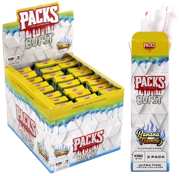 Packs Burst Flavored Cones – King Size 24pk – 4 Aces Wholesale