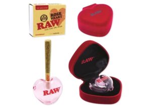 Raw Glass Rose Heart Cone Holder – 4 Aces Wholesale
