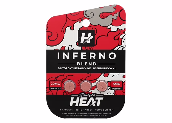 Straight Heat 25mg 7-OH Pseudo Inferno Blend 3-Tablet – 4 Aces Wholesale
