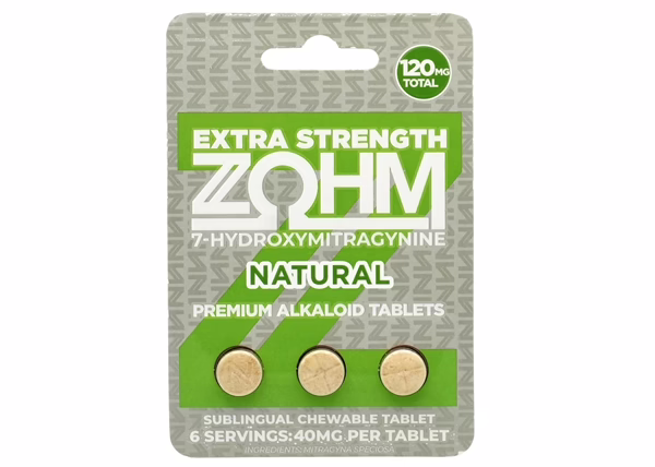 ZOHM Extra Strength 120mg 7-OH – Natural 3-Tablet – 4 Aces Wholesale
