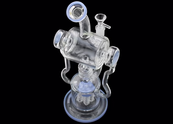 14″ Dual Disc Tesla Coil Perk Curved Water Pipe – 4 Aces Wholesale