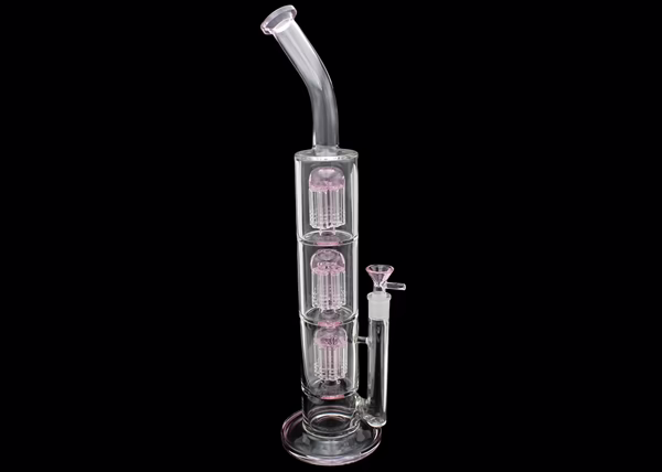 17″ Triple Tree Perk Curved Water Pipe – 4 Aces Wholesale