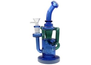 9″ Triple Tube Honeycomb Perk Curved Recycler Water Pipe – 4 Aces Wholesale